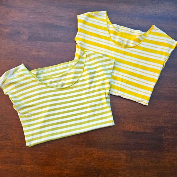 DownEast | Tops | Duo Of Downeast Striped Wonder Tees Small | Poshmark